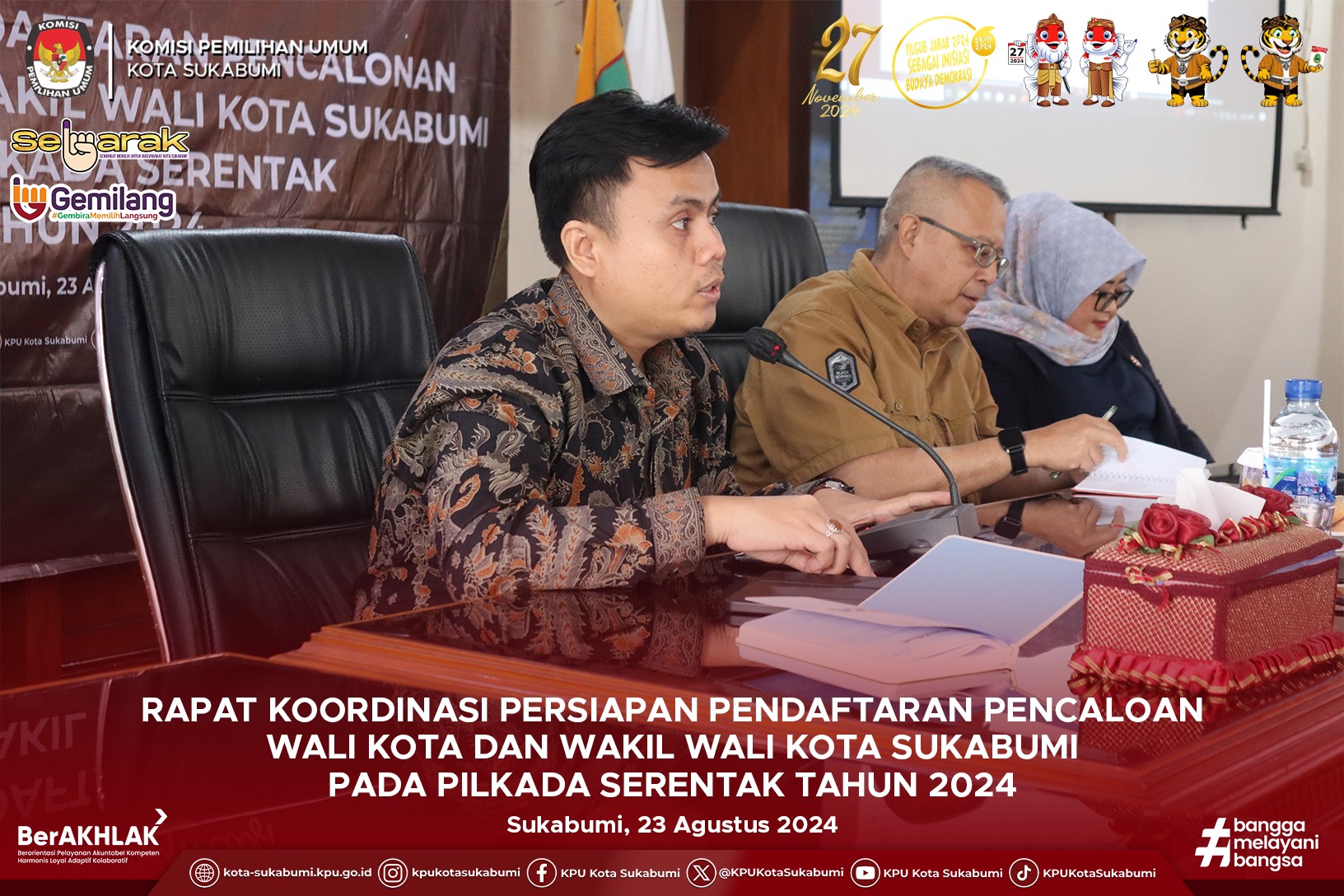 Rakor Persiapan Pendaftaran Pencalonan Wali Kota dan Wakil Wali Kota Sukabumi pada Pilkada ...